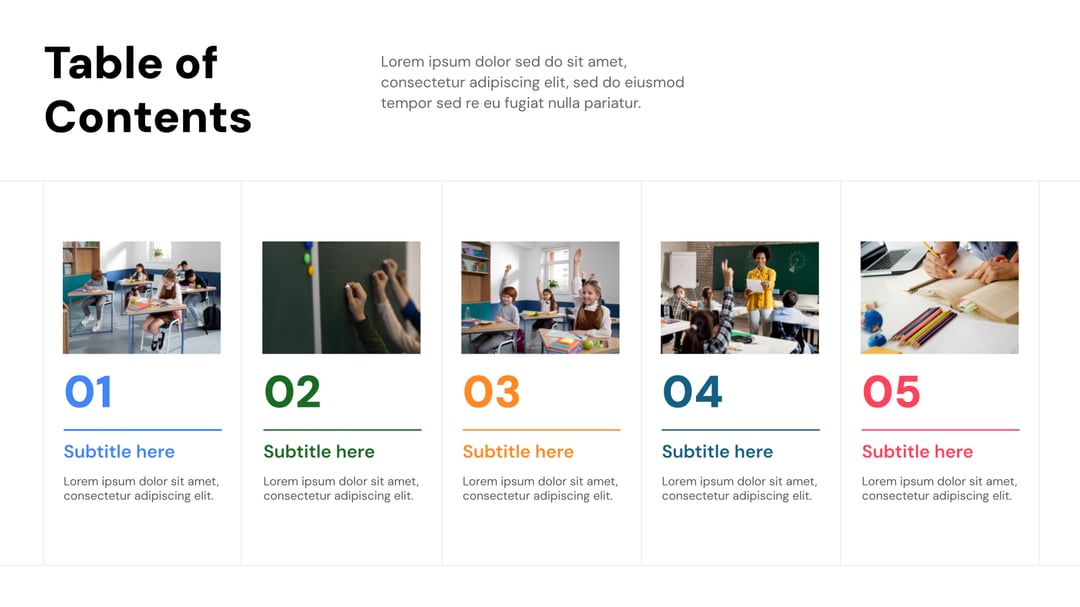 Free Table of Contents Template for Google Slides & PPT