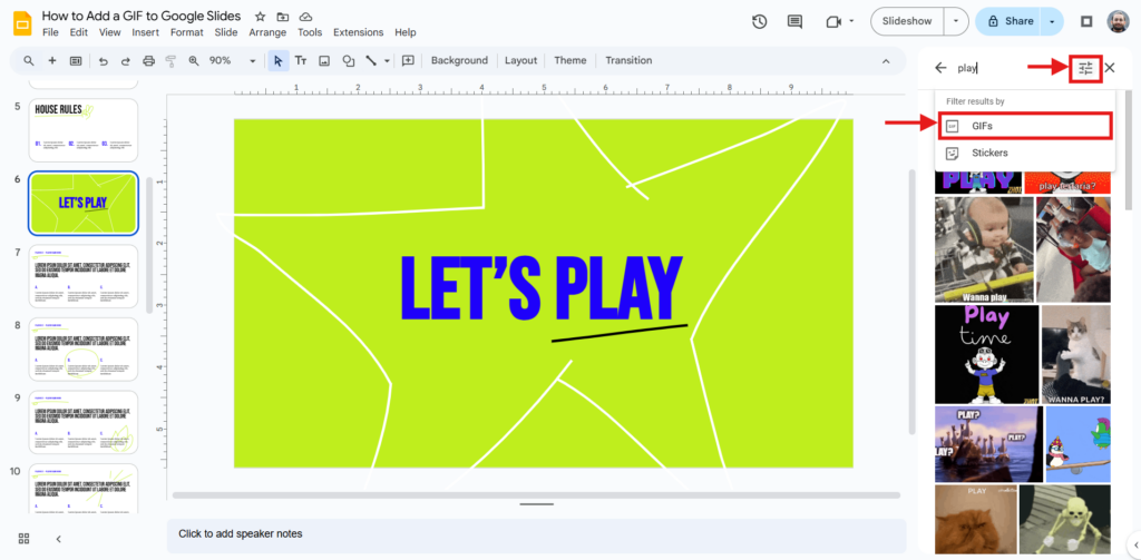 How to Add a GIF to Google Slides With 4 Different Methods
