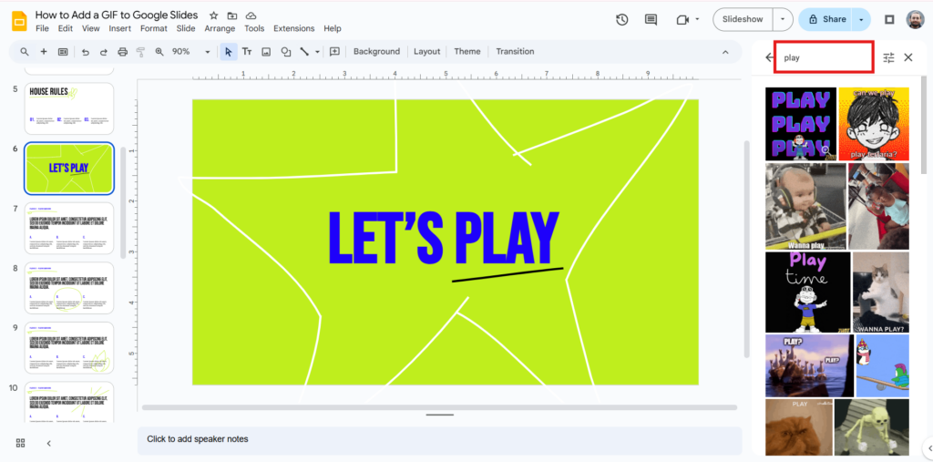 How to Add a GIF to Google Slides With 4 Different Methods