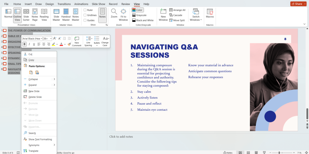 How to Create a Table of Contents for PPT? | SlidesAI