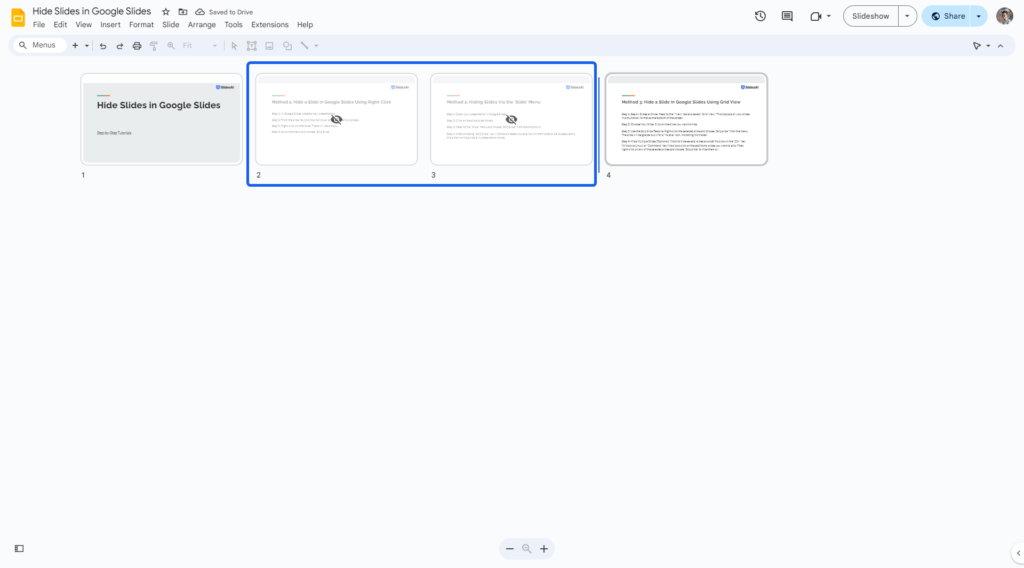 How to Hide or Unhide a Slide in Google Slides? 3 Easy Ways