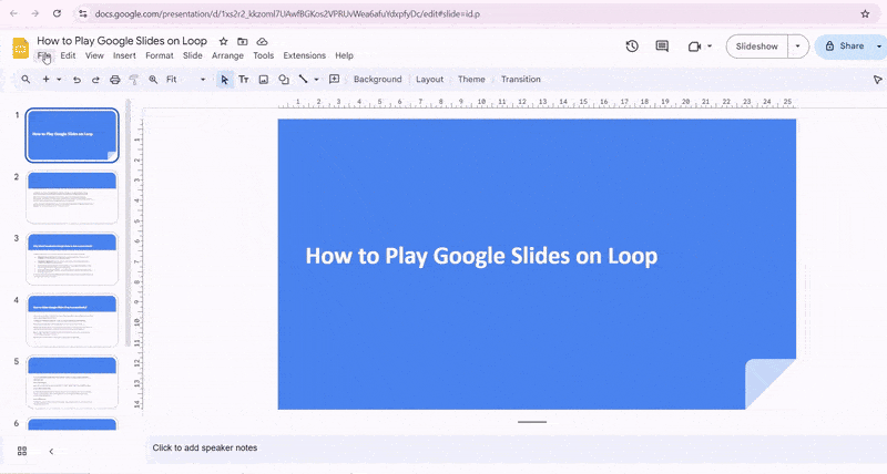 How to Play Google Slides on Loop? 2 Easy Methods - SlidesAI