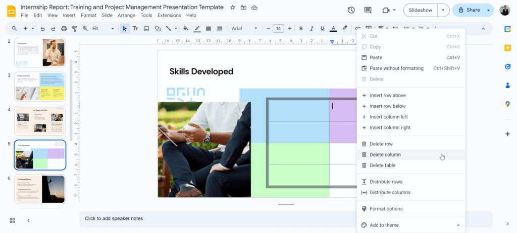 How to Make a Table on Google Slides -SlidesAl