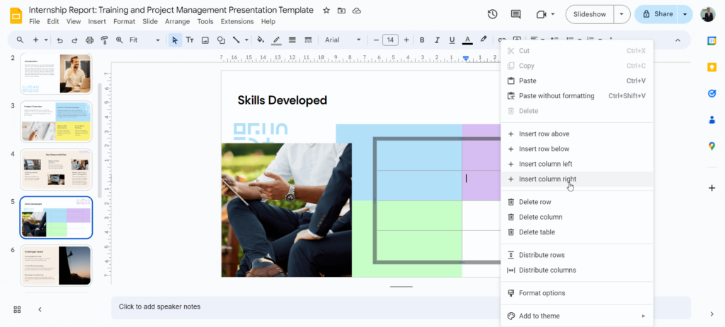 How to Make a Table on Google Slides -SlidesAl