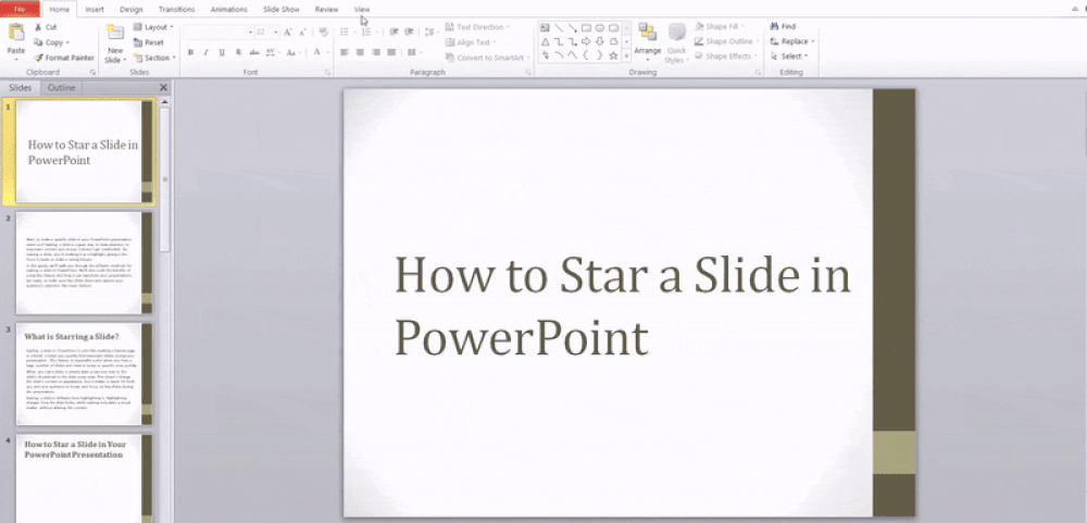 How to Star a Slide in Powerpoint: Step-by-Step Guide - SlidesAI