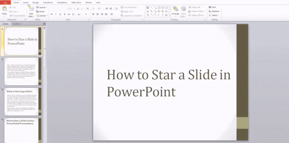 How to Star a Slide in PowerPoint? Step-by-Step Guide