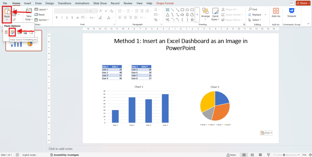 How to Embed an Excel Dashboard in PowerPoint