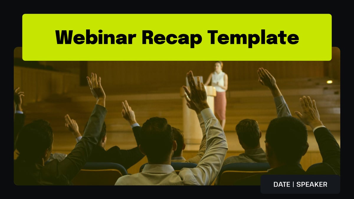 Post Event Recap Template for Event Analysis & Reporting