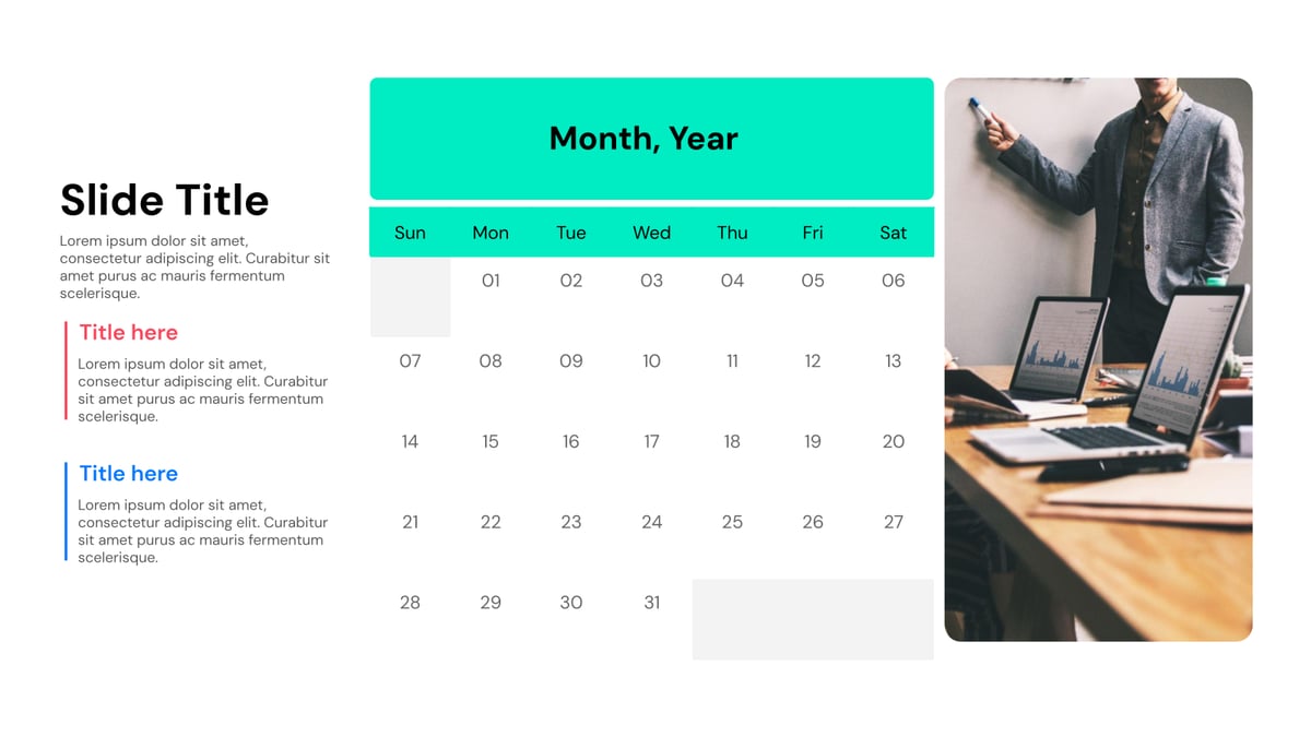 Calendar Presentation Template for PPT and Google Slides