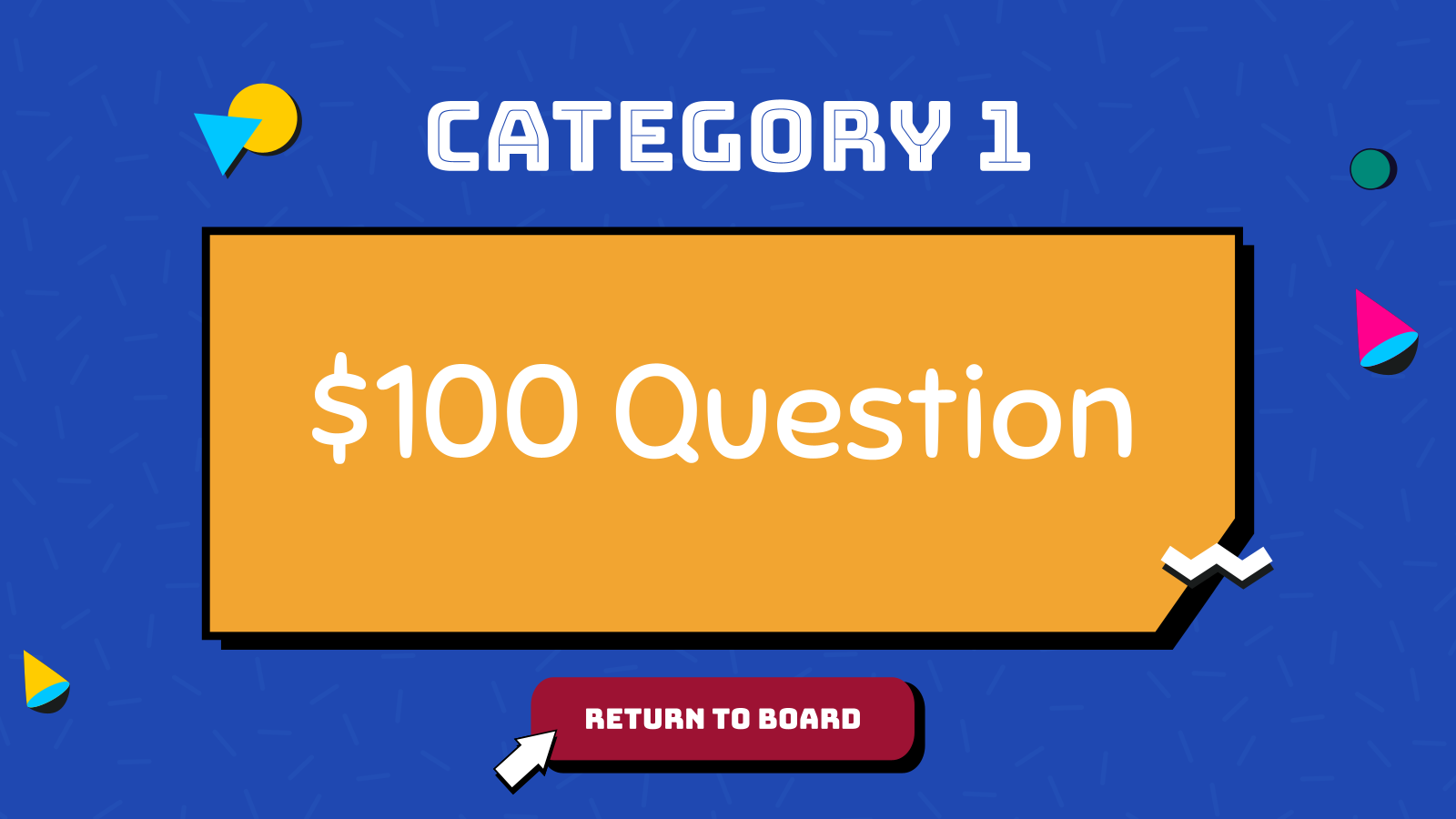 Jeopardy Presentation Template for Google Slides & PPT