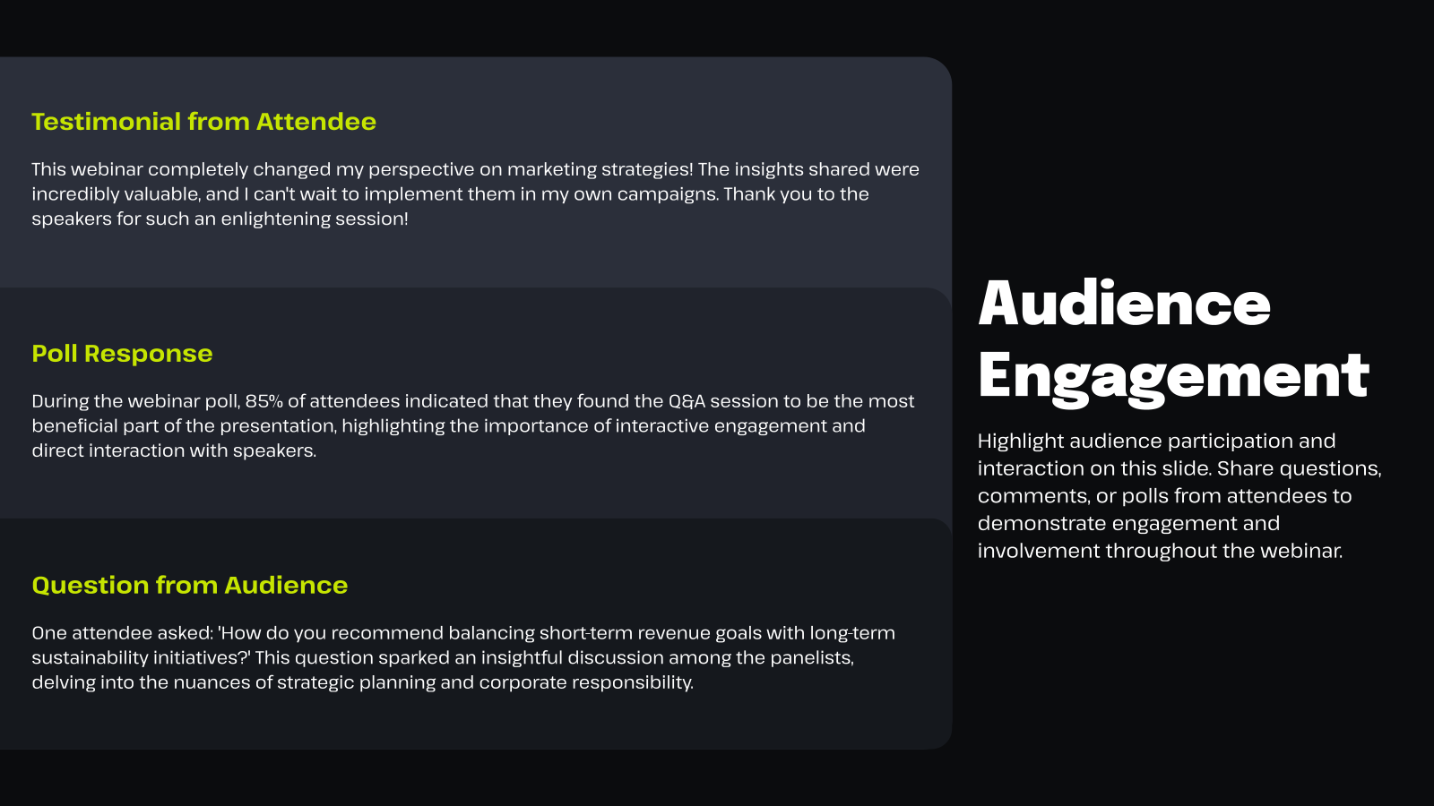 Webinar Recap Presentation Template | SlidesAI