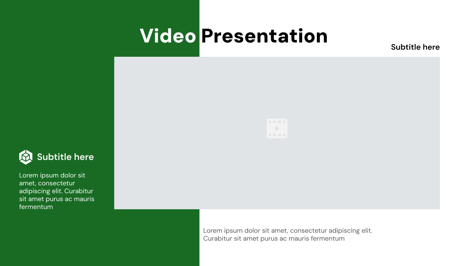 Video Presentation Template for Google Slides and PowerPoint