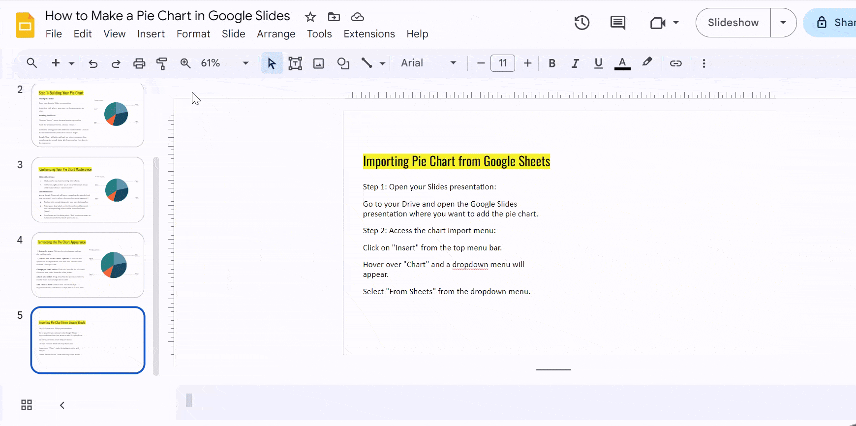 How to Make a Pie Chart in Google Slides? A Complete Guide