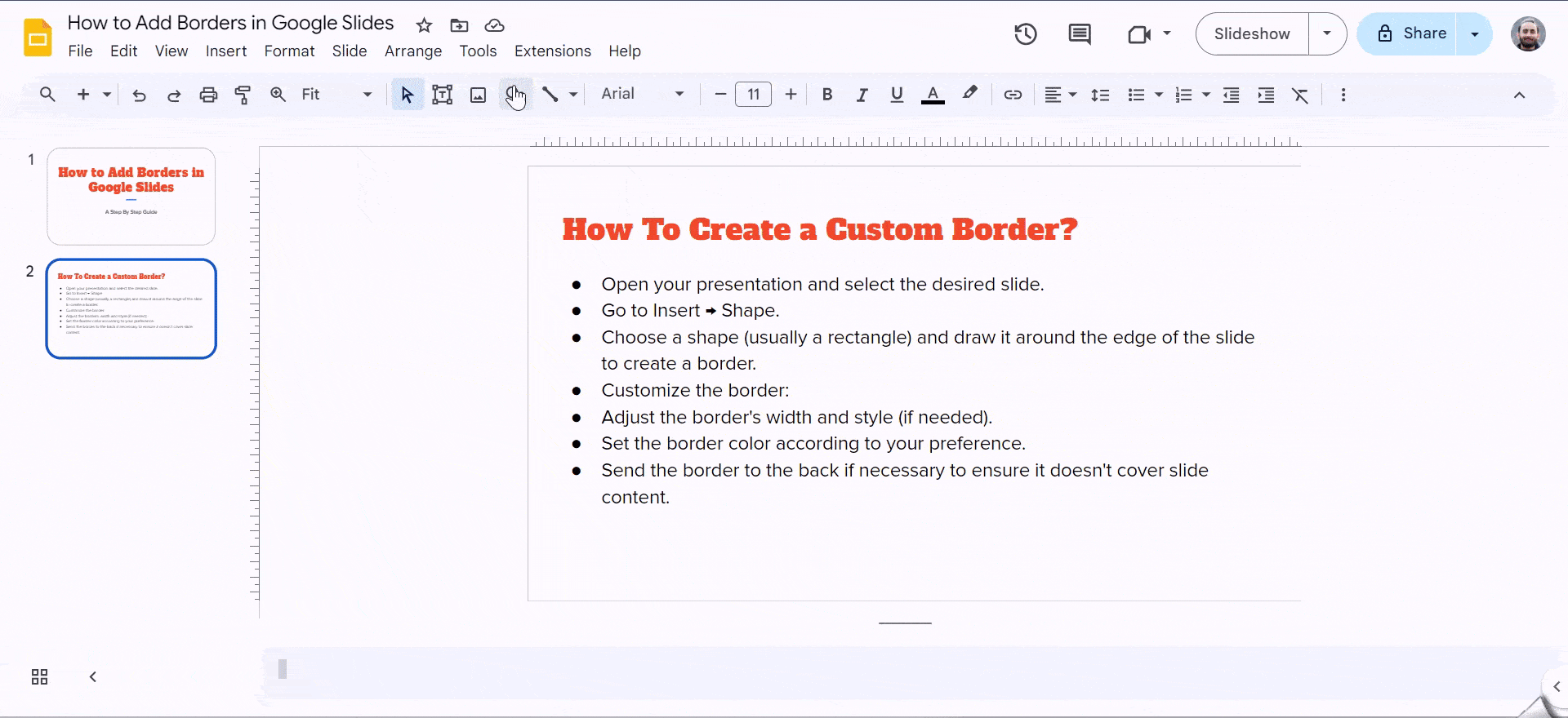 How to Add a Border in Google Slides? A Step-by-Step Guide