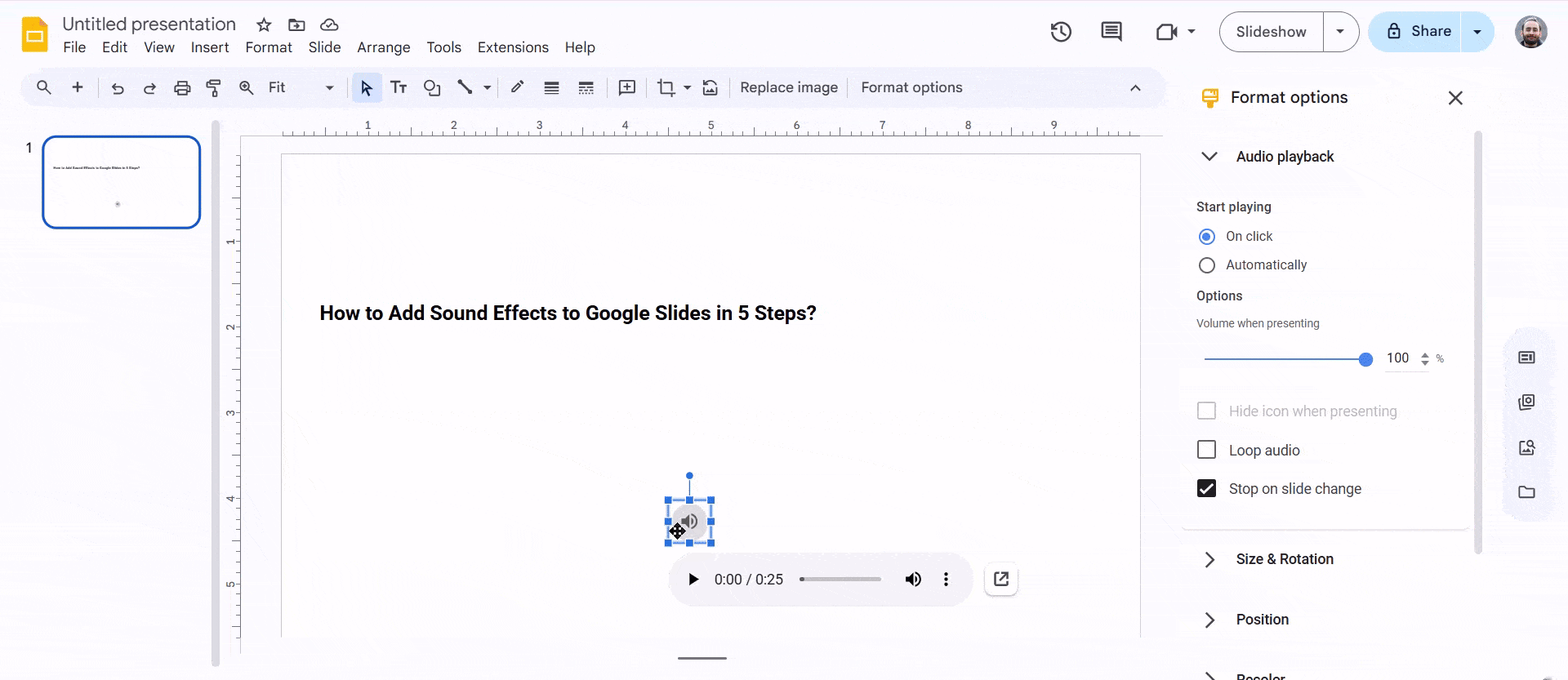 How to Add Sound Effects to Google Slides? - SlidesAI