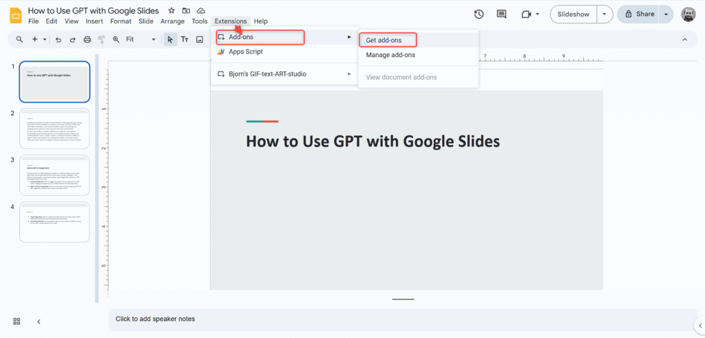 How to Use GPT with Google Slides - SlidesAI
