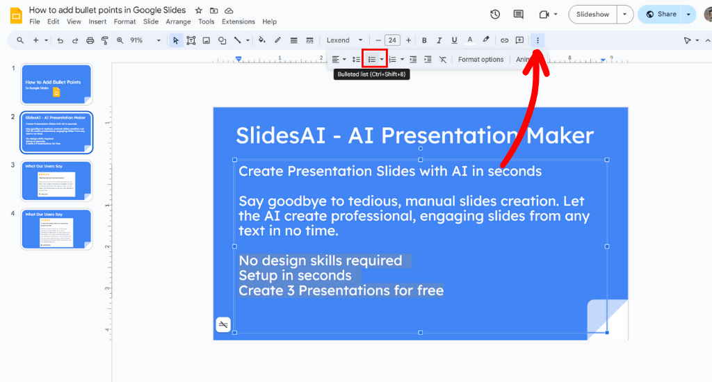 How to Add Bullet Points in Google Slides? A Complete Guide