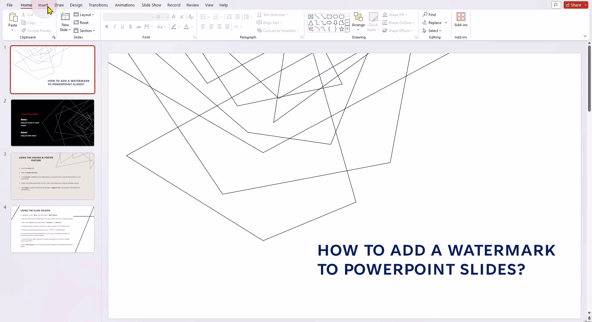 How to Add Watermark in PPT: Add Text & Image Watermarks