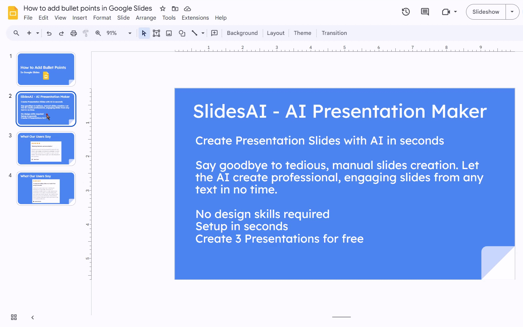 How to Add Bullet Points in Google Slides? A Complete Guide