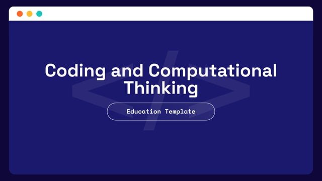 Coding Templates: Computational Thinking Slides