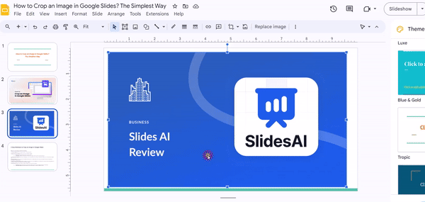 How to Crop an Image in Google Slides? | SlidesAI