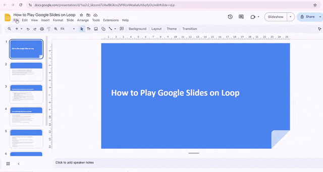 How to Play Google Slides on Loop? 2 Easy Methods - SlidesAI