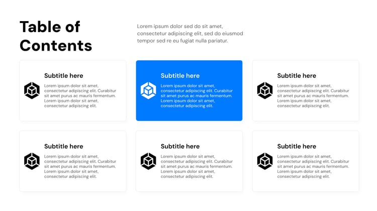 Free Table of Contents Template for Google Slides & PPT