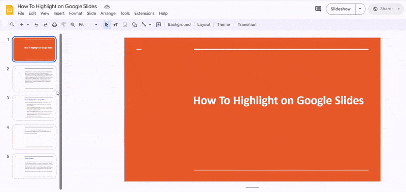 How to Highlight on Google Slides? 4 Easy Steps