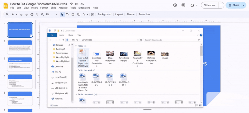 Easy Steps to Put Google Slides onto USB Drives - SlidesAI