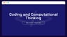 Coding Templates: Computational Thinking Slides