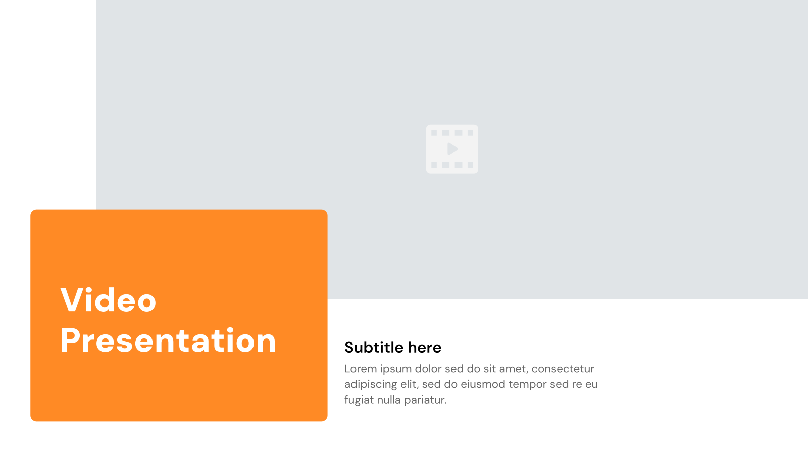Video Presentation Template for Google Slides and PowerPoint